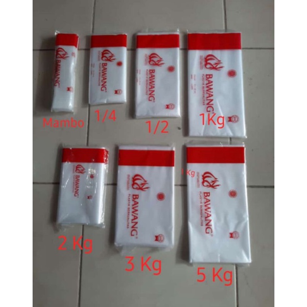 Jual PLASTIK PE BAWANG Mambo, 1/4, 1/2, 1kg, 2kg, 3kg, 5kg / Plastik es | Shopee Indonesia