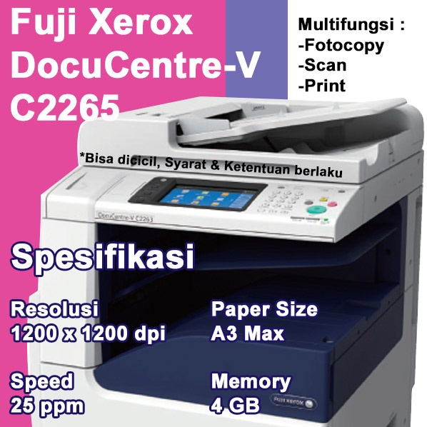 Jual Fuji Xerox DocuCentre V C2265 Indonesia|Shopee Indonesia