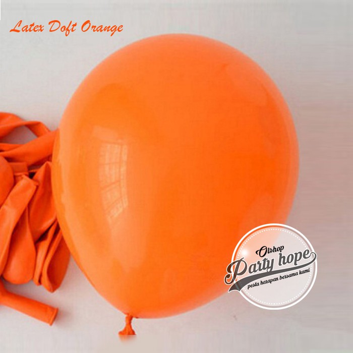 Jual Balon Doft orange / Balon Doff / Balon Warna orens / Balon latex ...