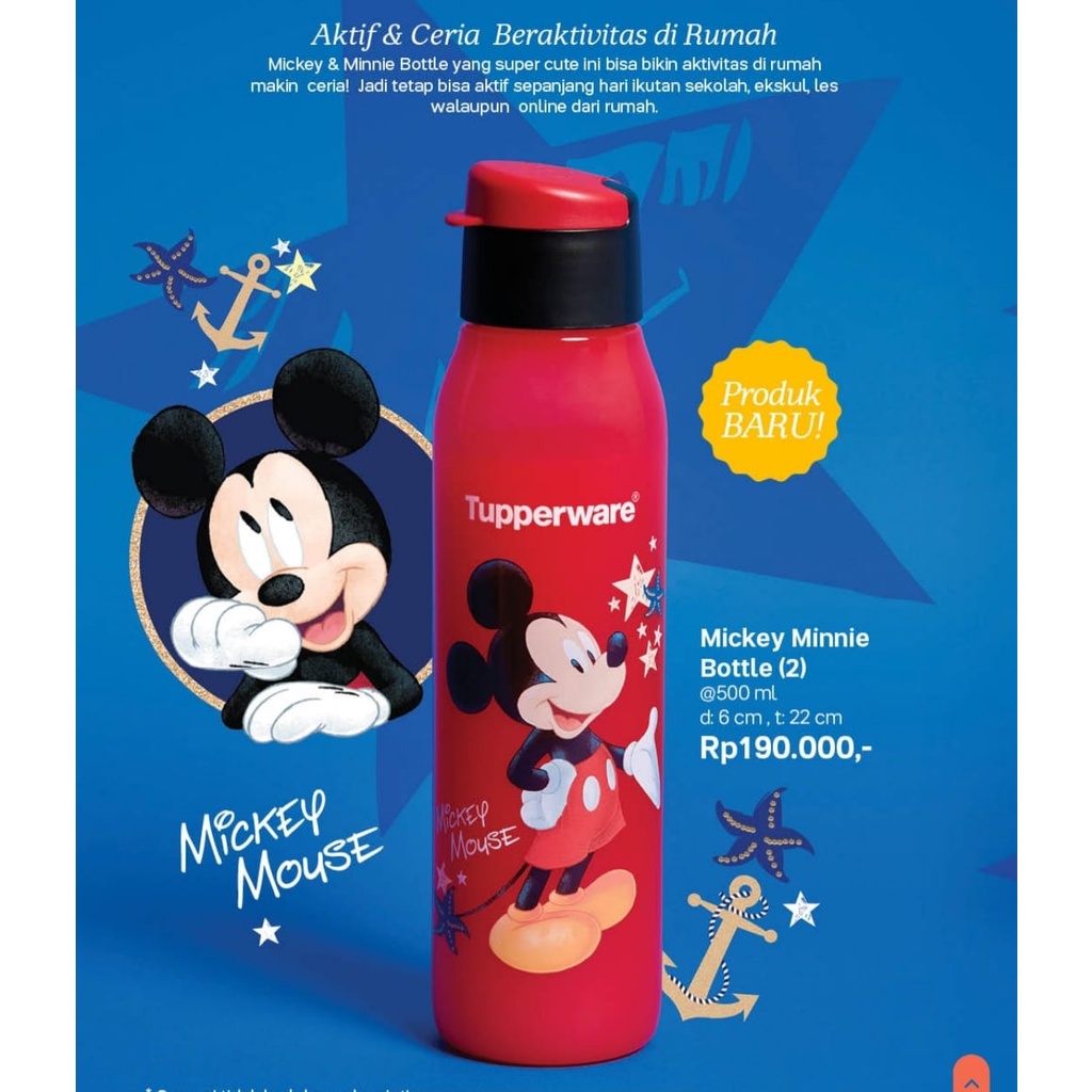 Jual Tupperware Botol Minum - Tupperware Minnie Bottle 500ml ...