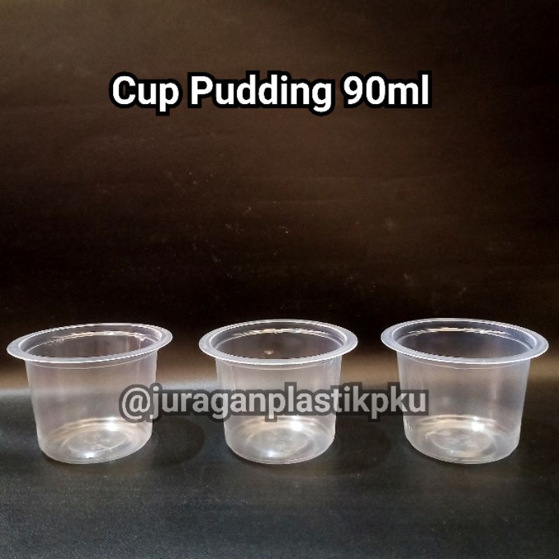 Jual Cup Plastik Pudding 90ml isi 50pcs/pack | Agar agar Jelly Es Krim ...