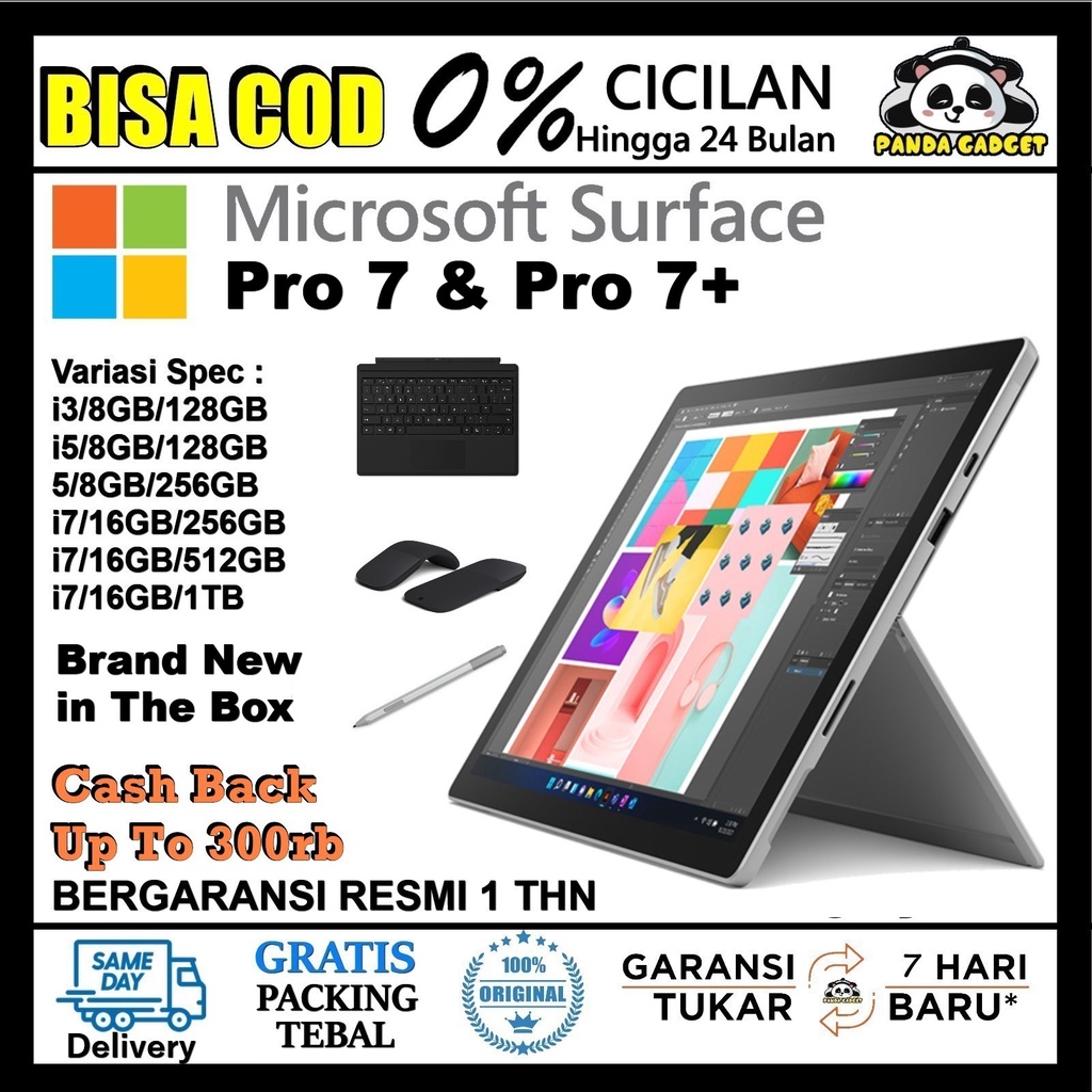 Jual Microsoft Surface Pro 7 And Pro 7 Plus Laptop 2 In 1 Core I3
