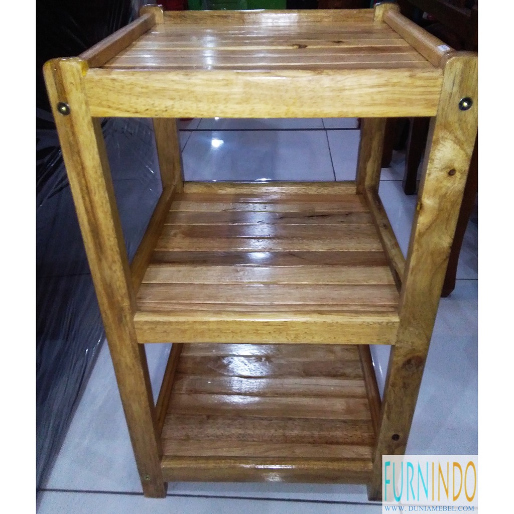 Jual Meja Dispenser Kayu Karet Minimalis Affga | Shopee Indonesia