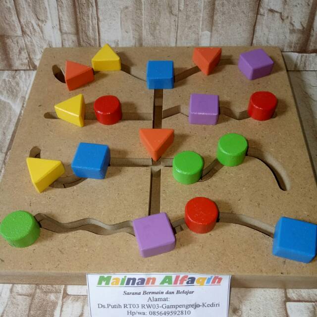 Mainan Edukasi-Mainan Maze Warna dan Bentuk Geometri | Shopee Indonesia