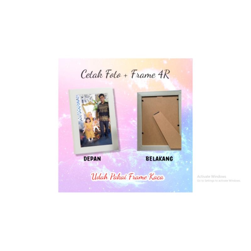 Jual CETAK FOTO+FRAME Uk 4R | Shopee Indonesia
