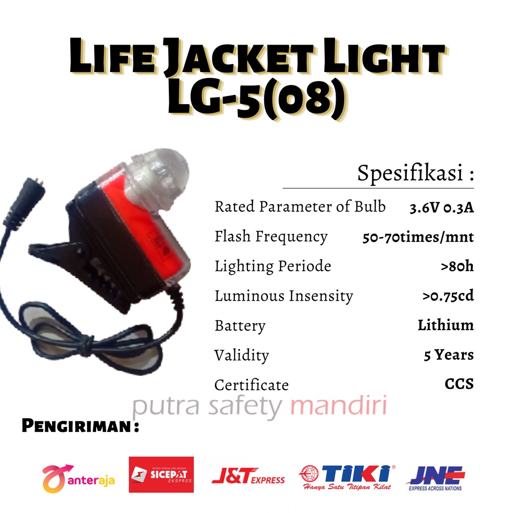 Jual LIFE JACKET LIGHT SAFETY PH2701A LG-5/08 LYTHIUM LAMPU KESELAMATAN ...