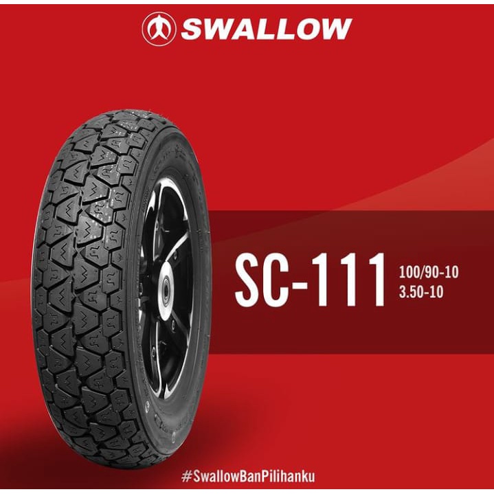 Jual Ban Luar Motor Vespa Kimco Merk Swallow Ukuran 100/90-10 SC 111, Ban Tubeless | Shopee ...