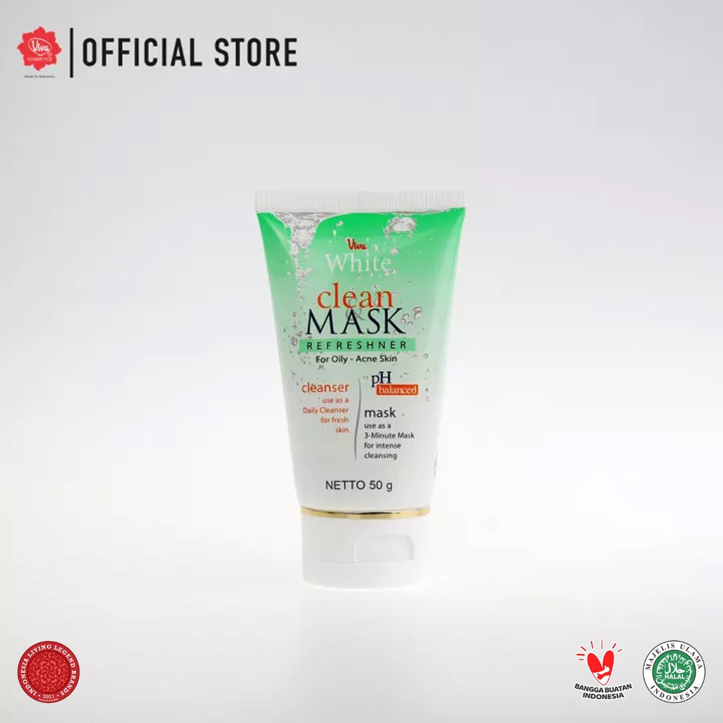 Jual Viva White Clean & Mask for Oily - Acne Skin | Shopee Indonesia