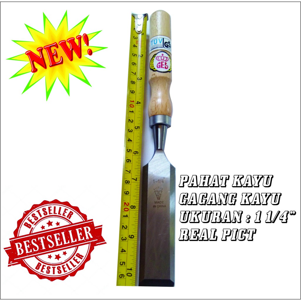 Jual pahat kayu gagang kayu GES 1 1/4"-Ukir Kayu-alat buat lubang kayu ...
