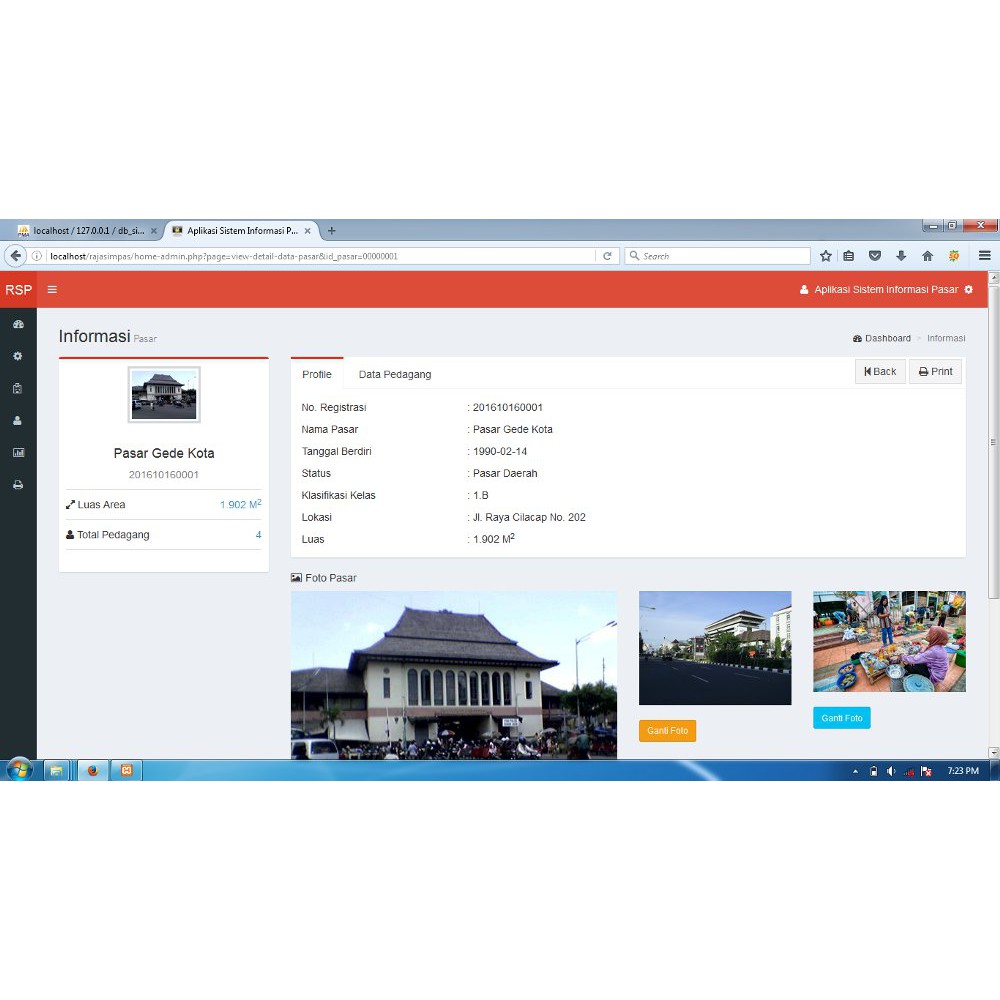 Jual Source Code Aplikasi Sistem Informasi Pasar Berbasis Web | Shopee ...