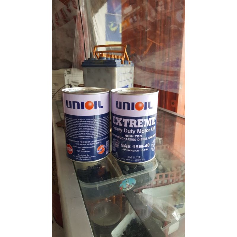 Jual Oli Mesin Unioil Extreme 15W-40 CF-4/SL Diesel Bensin Kaleng ...