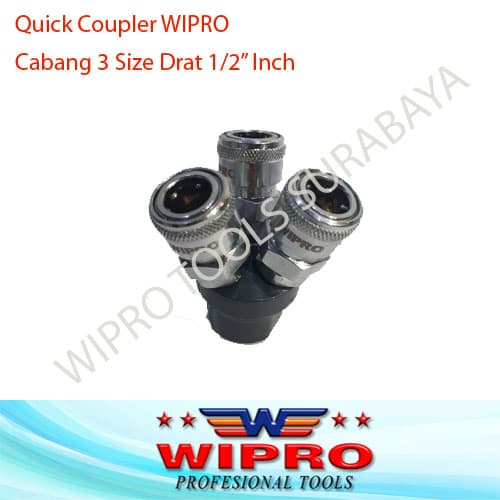 Jual Multi Pass Quick Coupler Cabang 3 Kompresor 1/2 Inch Wipro ...