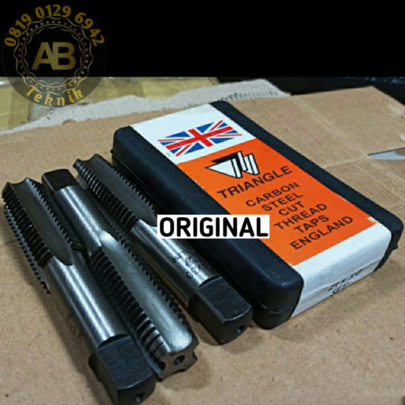Jual Mata hand tap M 12 X 1.0 Mm TRIANGLE Set 3pcs - Hand Screw High ...