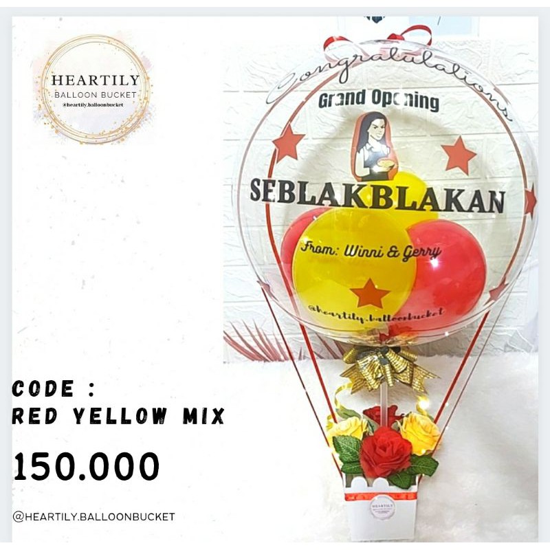 Jual [READY JAKARTA 1HARI JADI] Buket Balon Balloon Bucket Balon Wisuda ...