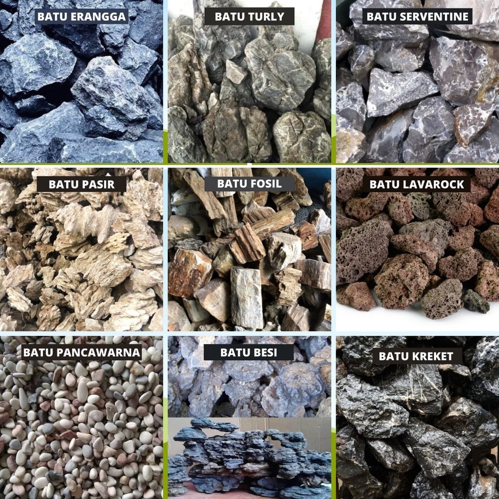 Jual Batu Aquascape per 10 kg (Batu Erangga, Batu Pasir, Batu Fosil ...