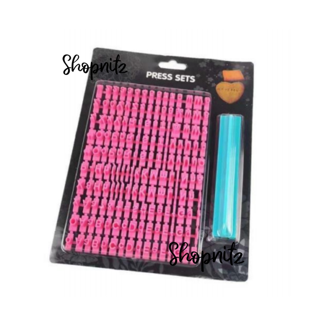 Jual Cetakan Alphabet Fondant Angka Huruf Press Set Stamp Embosser ...