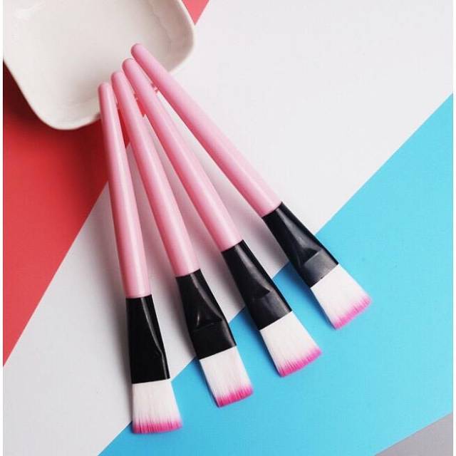 KUAS MASKER / KUAS MASKER WAJAH / BRUSH PINK WHITE / KUAS MAKEUP ...