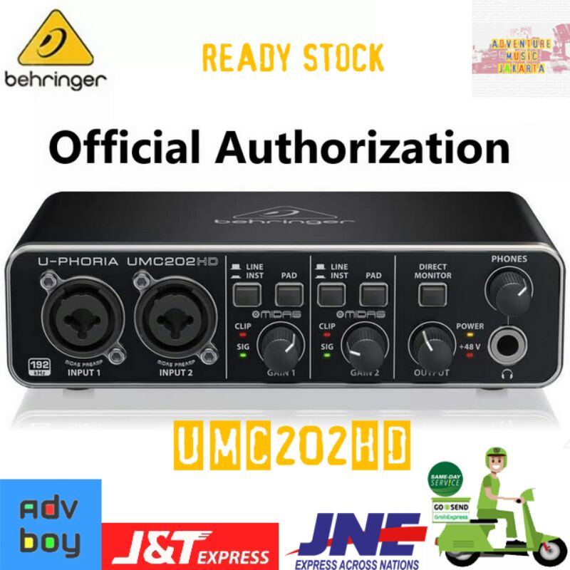 Jual BEHRINGER UMC202HD Soundcard Audio Behringer UMC 202HD Uphoria USB ...