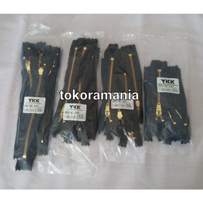Jual [1 lusin] Resleting Jeans YKK 4 inch 5 inch 6 inch 7 inch Levis MGC-49 kepala besi | Shopee ...