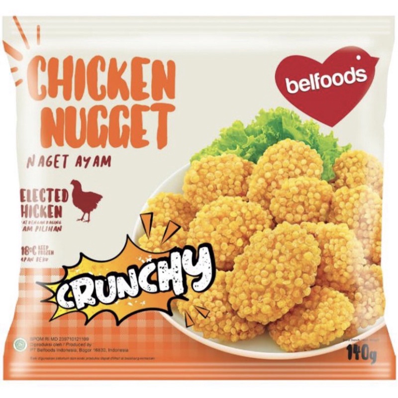 Jual Belfoods Chicken Nugget Crunchy 140gram | Shopee Indonesia