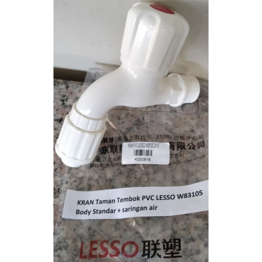 Jual Kran Taman Tembok PVC Plastik 1/2" / Keran PVC Plastik / Stop Kran / Stop Keran LESSO ...