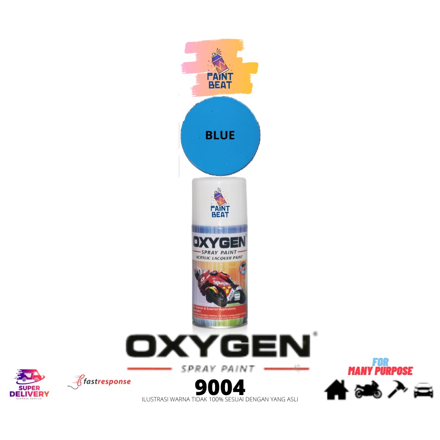 Jual Cat Semprot / Pylox OXYGEN - 9004 Fluorescent Blue / Pylox 300cc ...