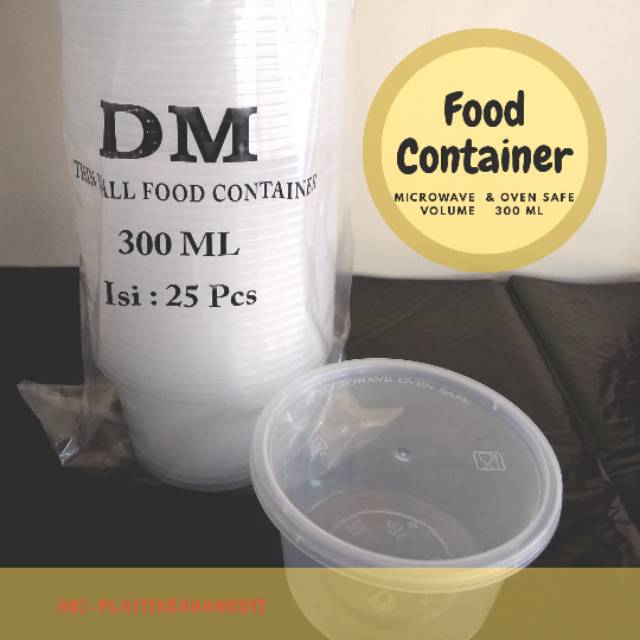 Jual Food Container / thin wall bulat 300 ml | Shopee Indonesia
