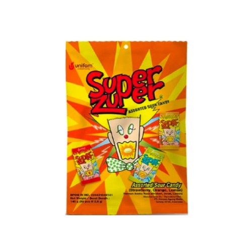 Jual Super Zuper Permen Assorted Sour Candy 50 pcs x 3 | Shopee Indonesia
