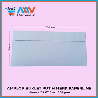 Jual Amplop Buklet Putih Merk Paperline Ukuran Besar 230 x 110 mm isi ...