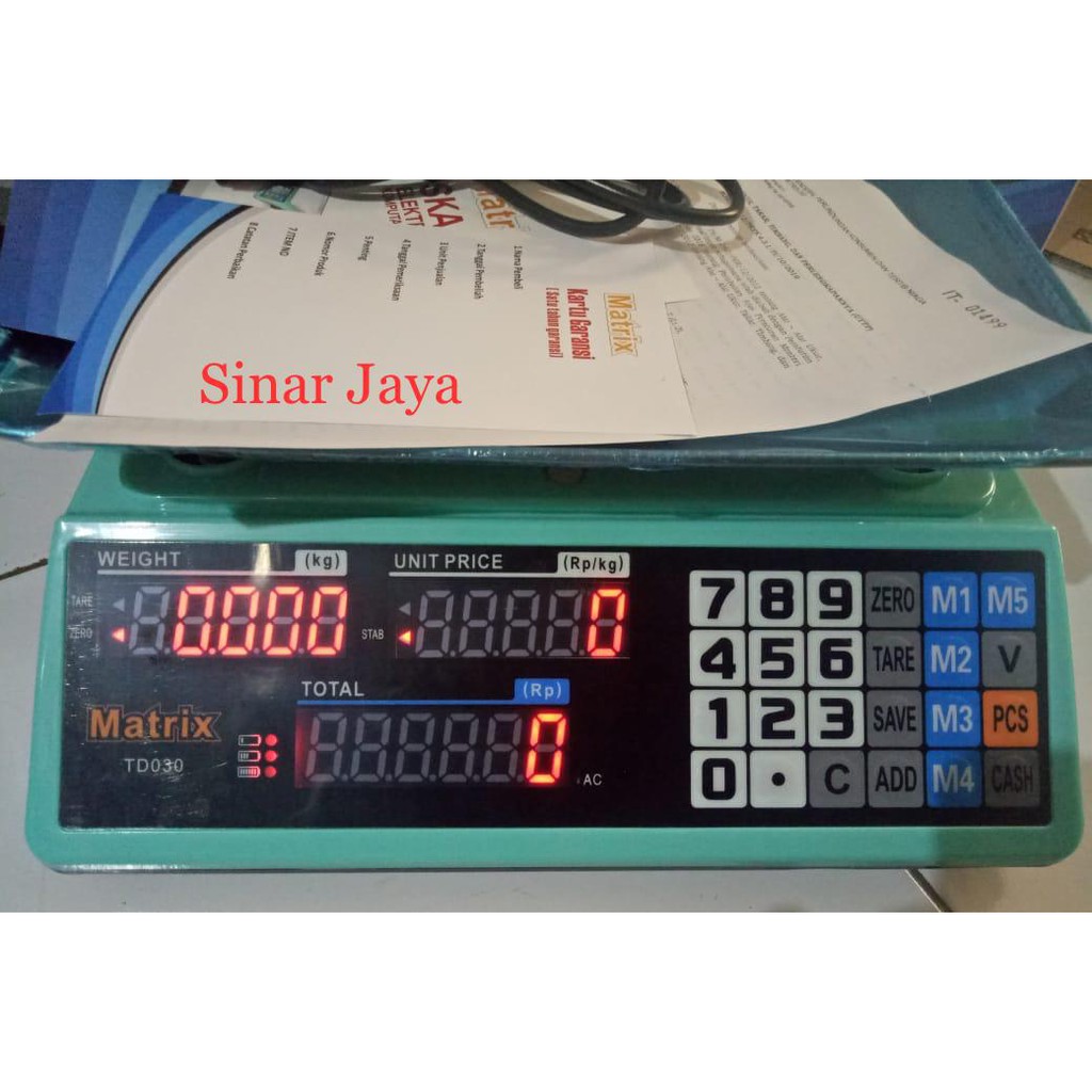 Jual Timbangan Digital Matrix TD030 30 Kg (KHUSUS GRAB/GOJEK) | Shopee ...