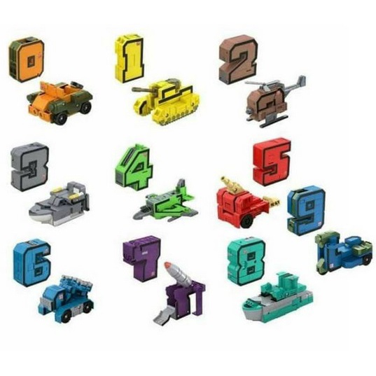 Jual Emco Robot Pocket Morphers / Robot Angka Bisa Transformasi (1SET 0 ...