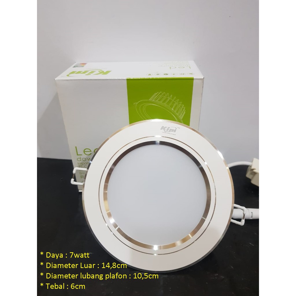 Jual Lampu Plafon LED - Bulat pinggiran list Silver 7 watt ( KIM-TD-001 ) | Shopee Indonesia