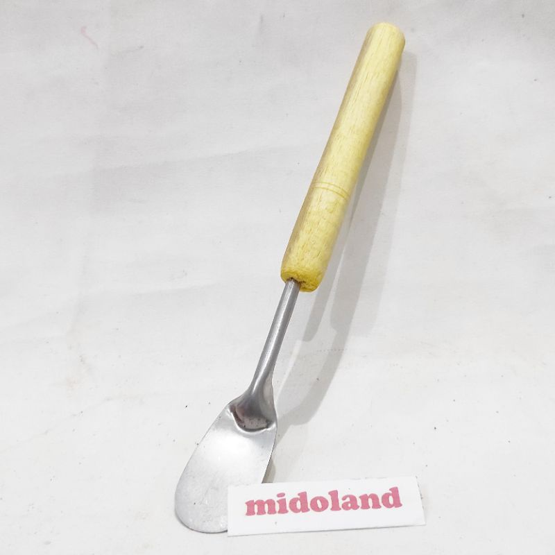 Jual spatula sutil mini kecil gagang kayu midoland | Shopee Indonesia