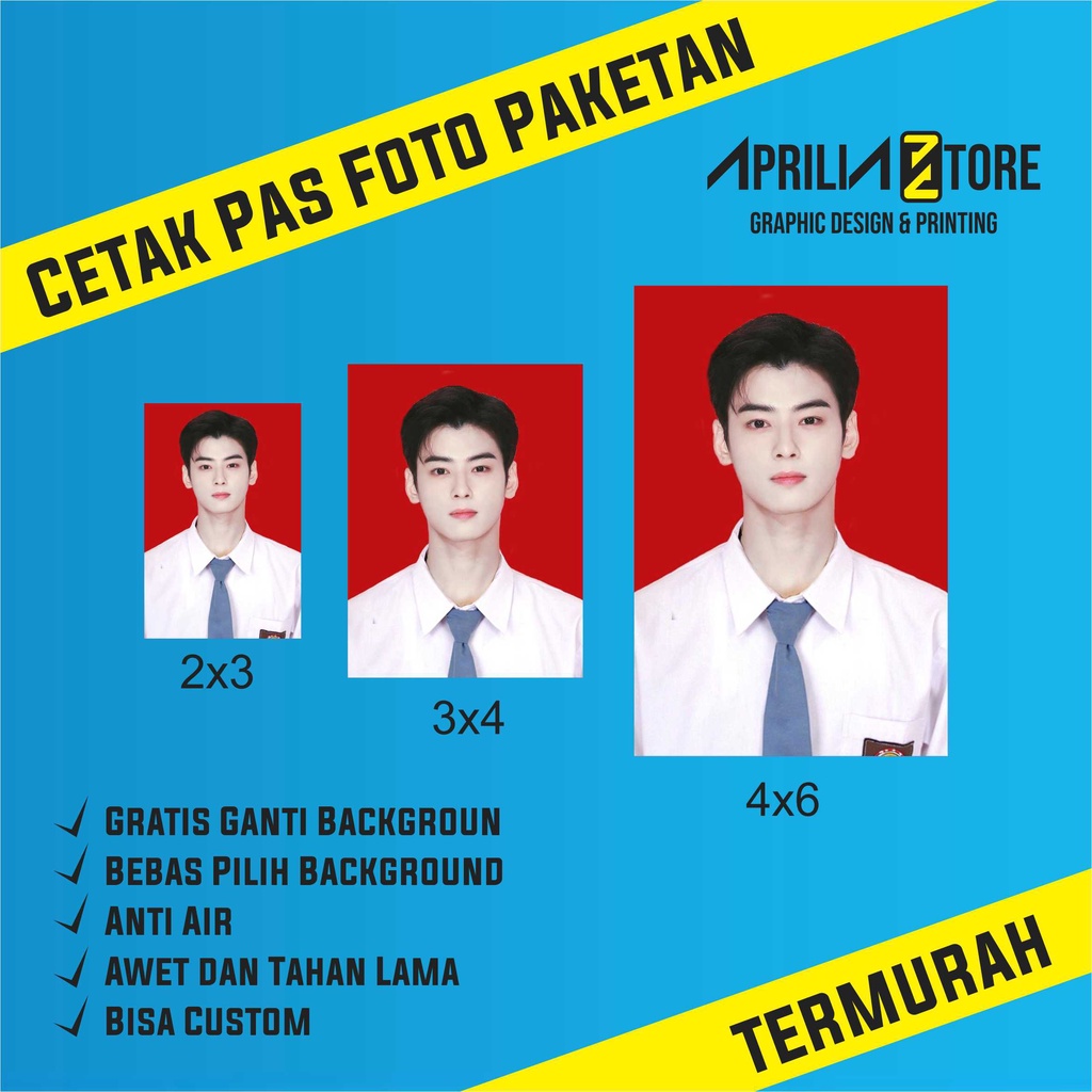 Jual Paket Cetak Pas Foto Viral 2x3 3x4 4x6 Anti Air | Shopee Indonesia