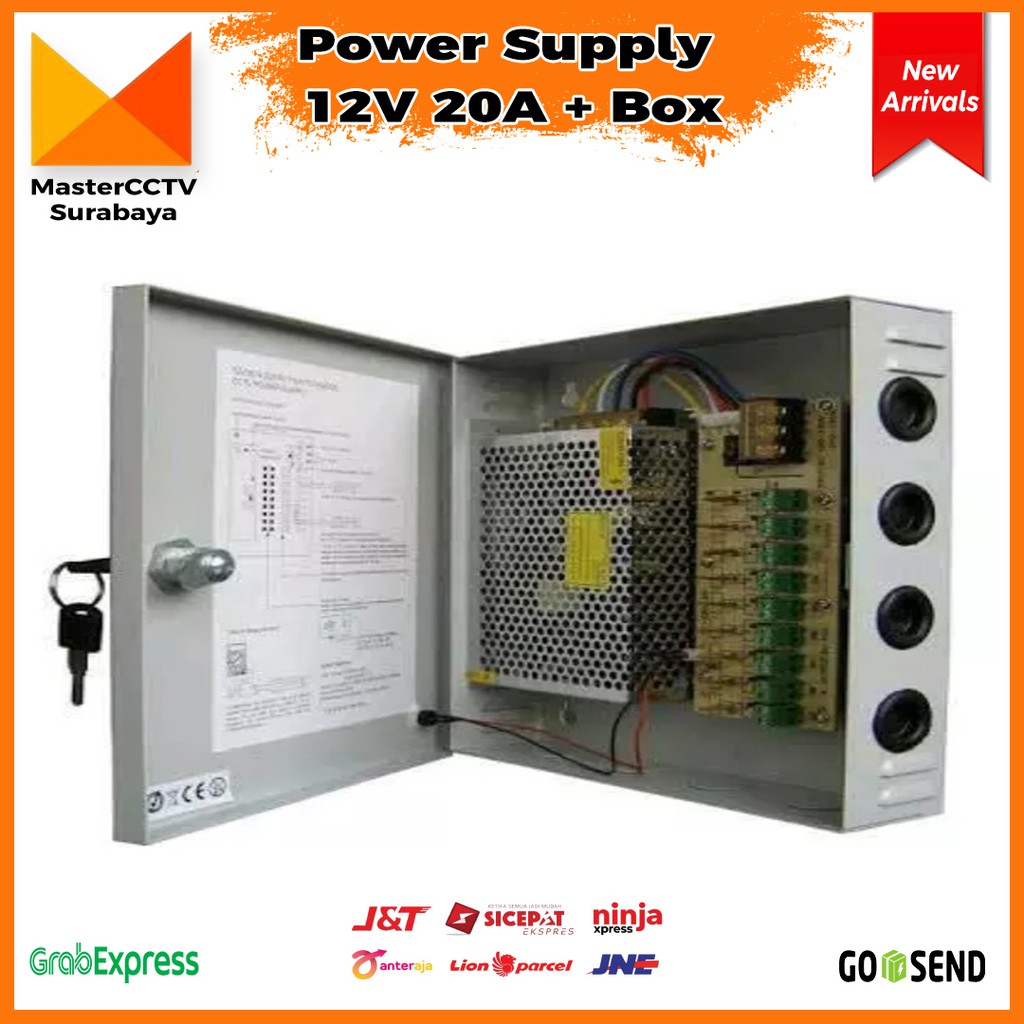 Jual Power Supply 12V 20A + Box PSU 12V 20 Box PSU 20A CCTV | Shopee Indonesia