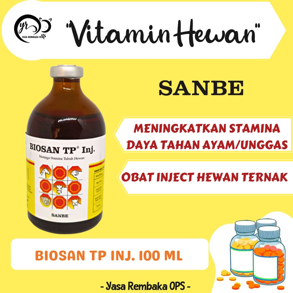 Jual BIOSAN TP 100ml - Obat Inject Multivitamin Hewan Ternak | Shopee ...