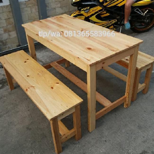 Jual Meja set/Meja kayu/Bangku/Meja makan/Meja kafe/Meja bar & resto/Kursi | Shopee Indonesia