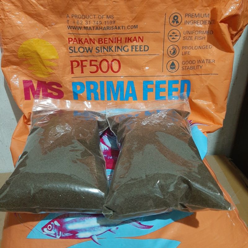 Jual pf 500 prima feed pakan ikan kecil pakan benih murah | Shopee ...