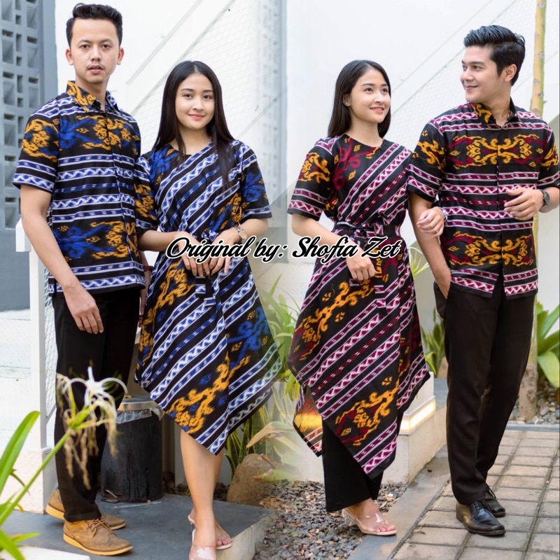 Jual Dress Tenun Kemeja Tenun Couple Batik Tenun Songket Baju Pesta ...