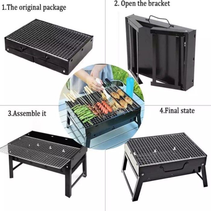 Jual Panggangan Portable Lipat Griller BBQ Alat Bakaran Sate Serbaguna ...