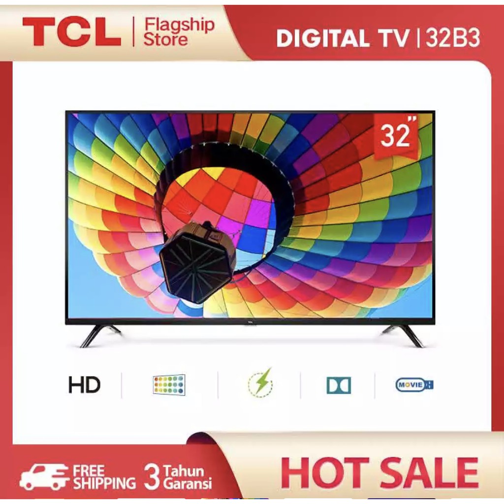 Jual TCL 32B3 DIGITAL LED TV HD - HDMI/USB Headphone [32 Inch] | Shopee Indonesia