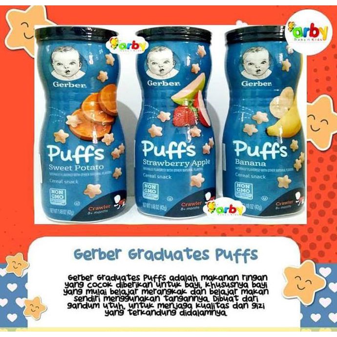 Jual (Cuci Gudang) Gerber Graduates Puff Cereal Snack Bayi 4 Rasa (Bpom ...