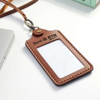 Jual Name Tag Kulit Custom Logo dan nama,Name tag custom,name tag bni ...