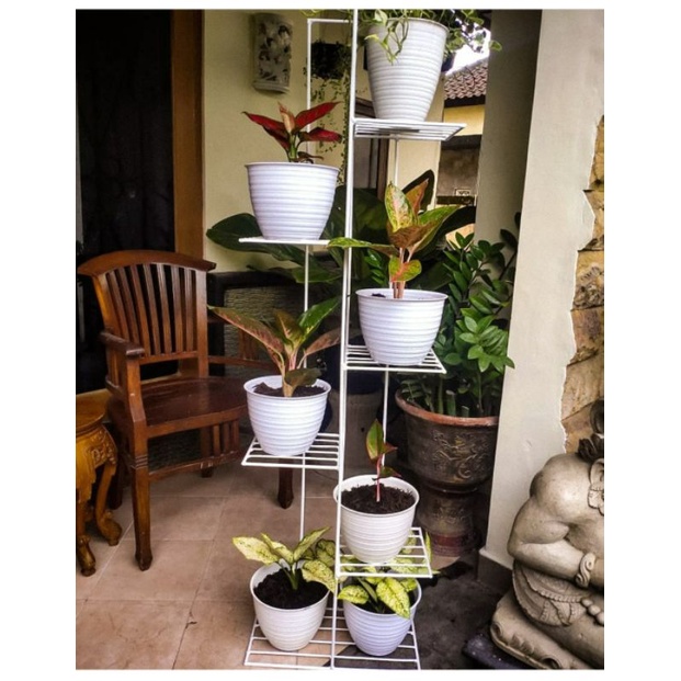 Jual STANDING POT TANGGA 6 DUDUKAN POT T 100 CM / RAK BUNGA SUSUN ...