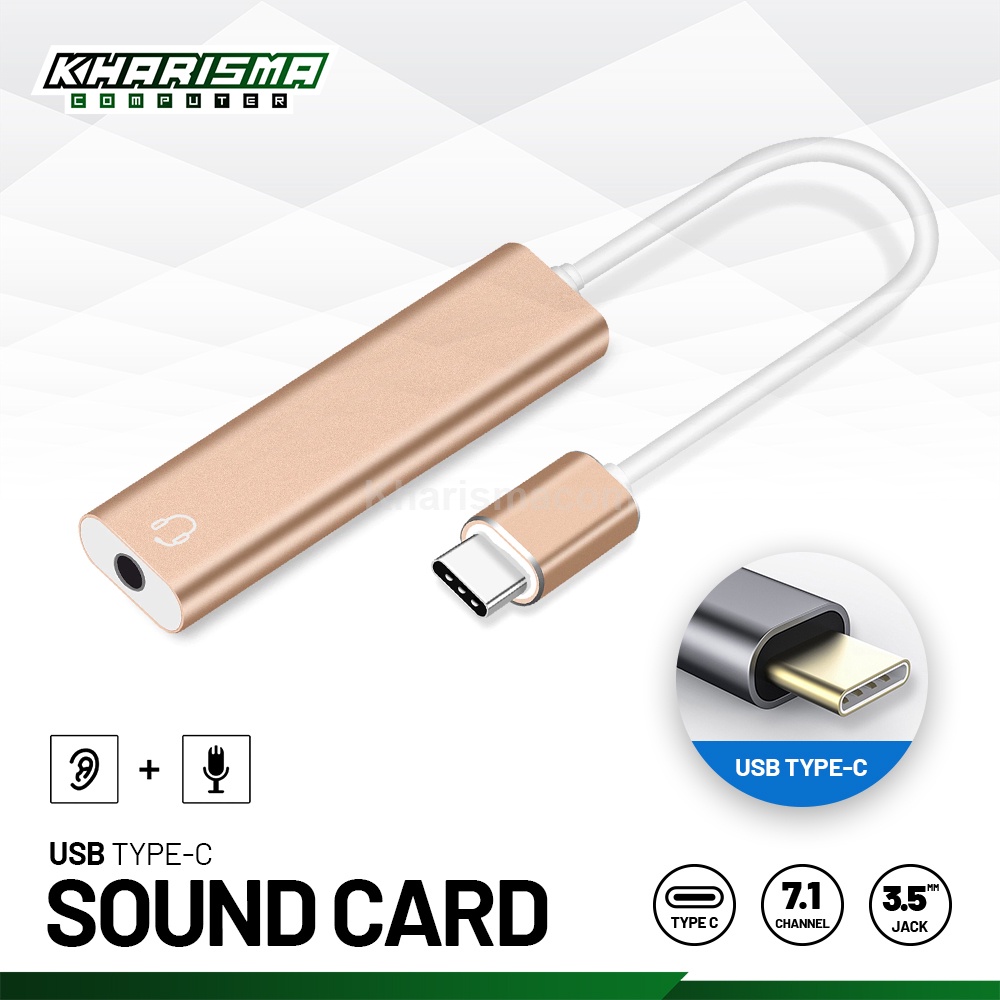 Jual USB Type C Sound Jack 3.5mm (Kecil) / Adaptor Type C | Shopee ...