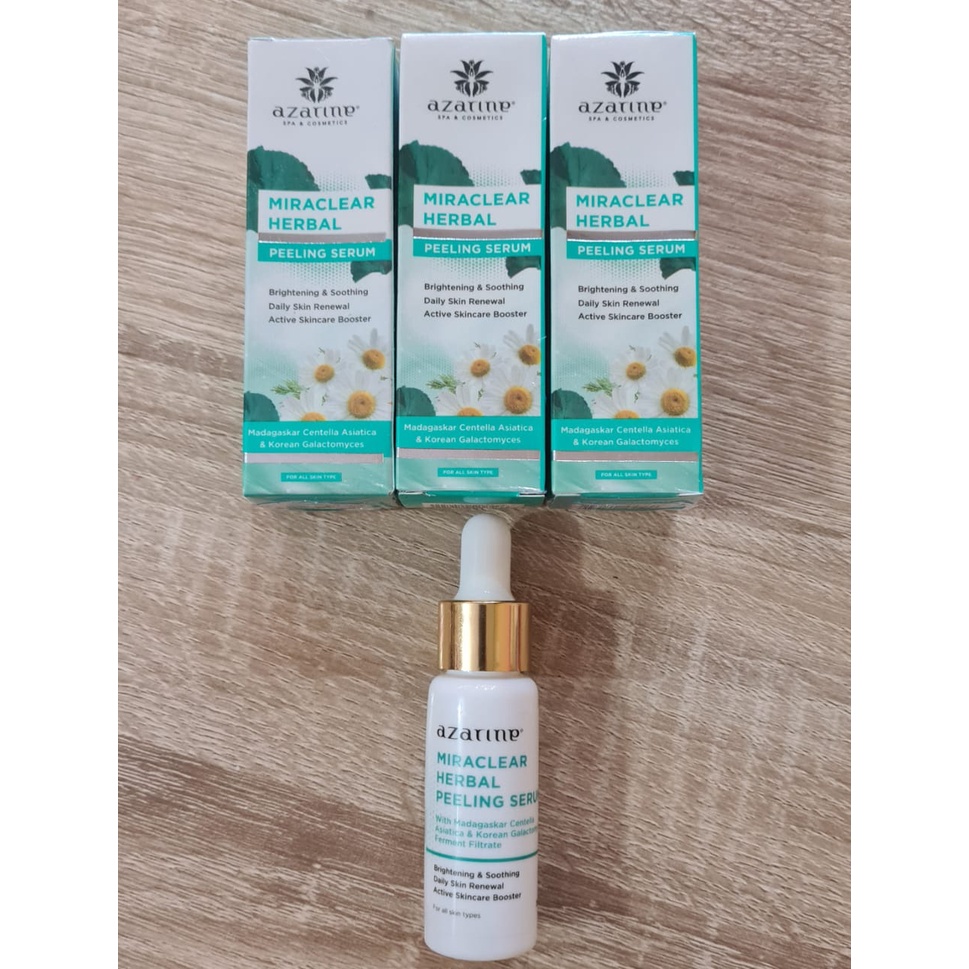 Jual AZARINE MIRACLEAR HERBAL PEELING SERUM 20ML / SERUM AZARINE ...