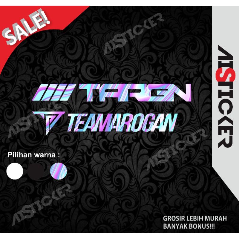 Jual STIKER TEAM AROGAN HOLOGRAM MURAH Indonesia|Shopee Indonesia