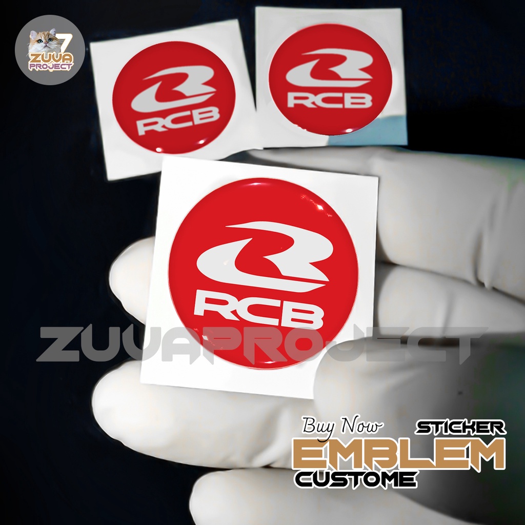 Jual LOGO RCB STIKER KALIPER REM RESIN LENTUR 3D STICKER OUTDOOR ...