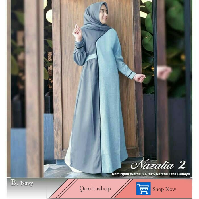 Jual BK090 Gamis casual wanita baju kerja wanita muslim gamis kantor ...