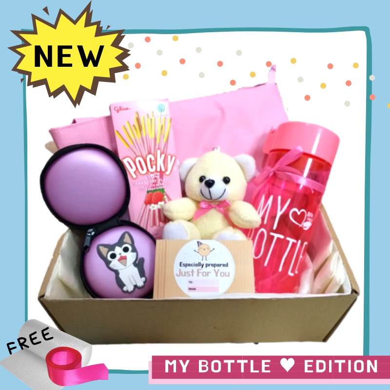 Jual KADO CEWEK PINK EDITION / CLUTCH / MYBOTTLE (Best Price) | Shopee ...